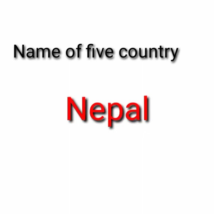 Name of five country - YouTube