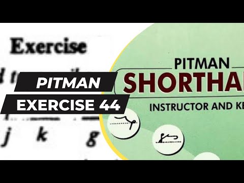 Pitman Shorthand Exercise 44 | Dictation for Beginners - YouTube