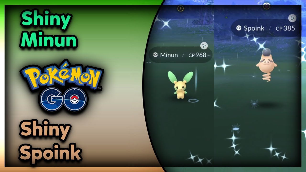 Shiny Spoink And Minun - YouTube