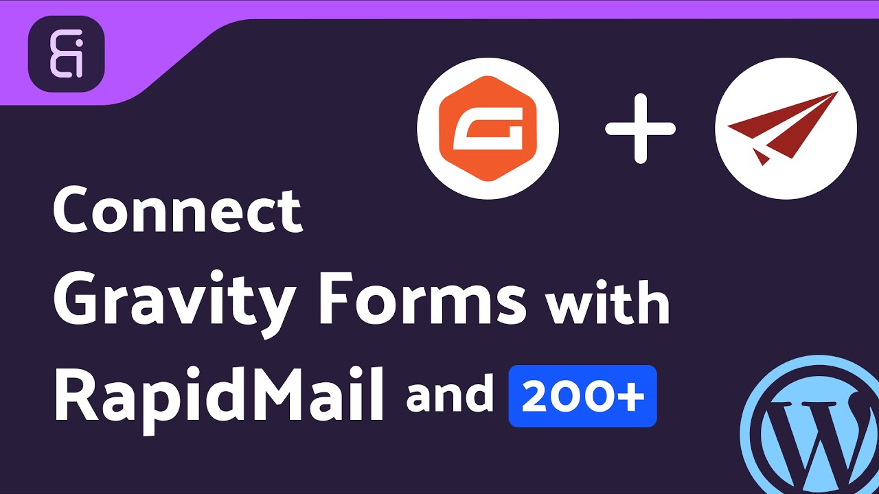 Integrating Gravity Forms With Rapidmail Using Bit Integrations Plugin Youtube