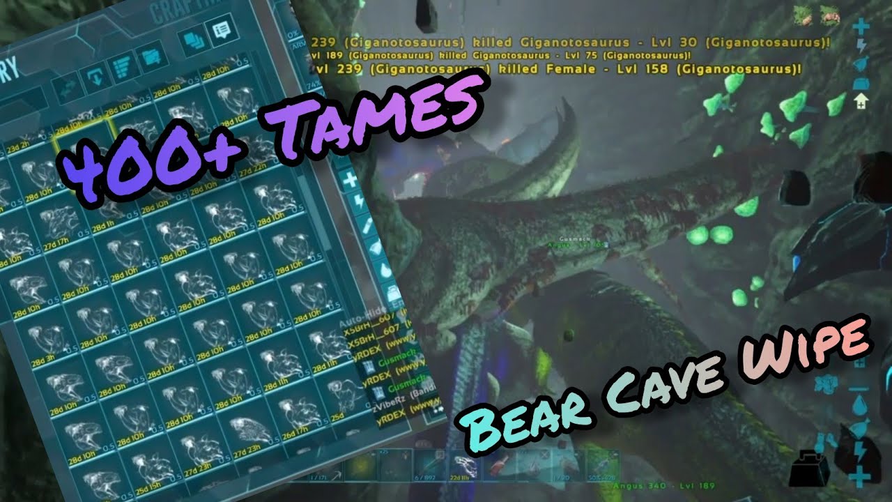 Ark Ps4 PvP|Wipe Of 1 2 3 4 5 6 OP|400+ Cryo Tames #Unique #Abnormal ...