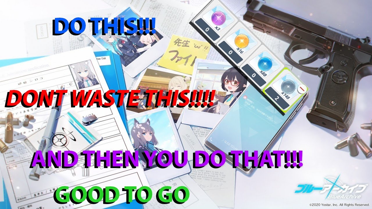 BLUE ARCHIVE GUIDE, AND USE XP ITEMS EFFICIENTLY - YouTube