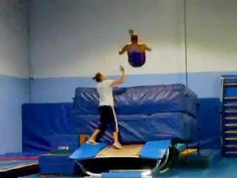Double Mini Trampoline Front Tuck Drills - YouTube