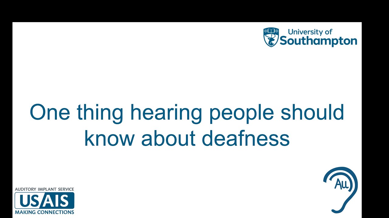 One thing hearing people should know about deafness - YouTube