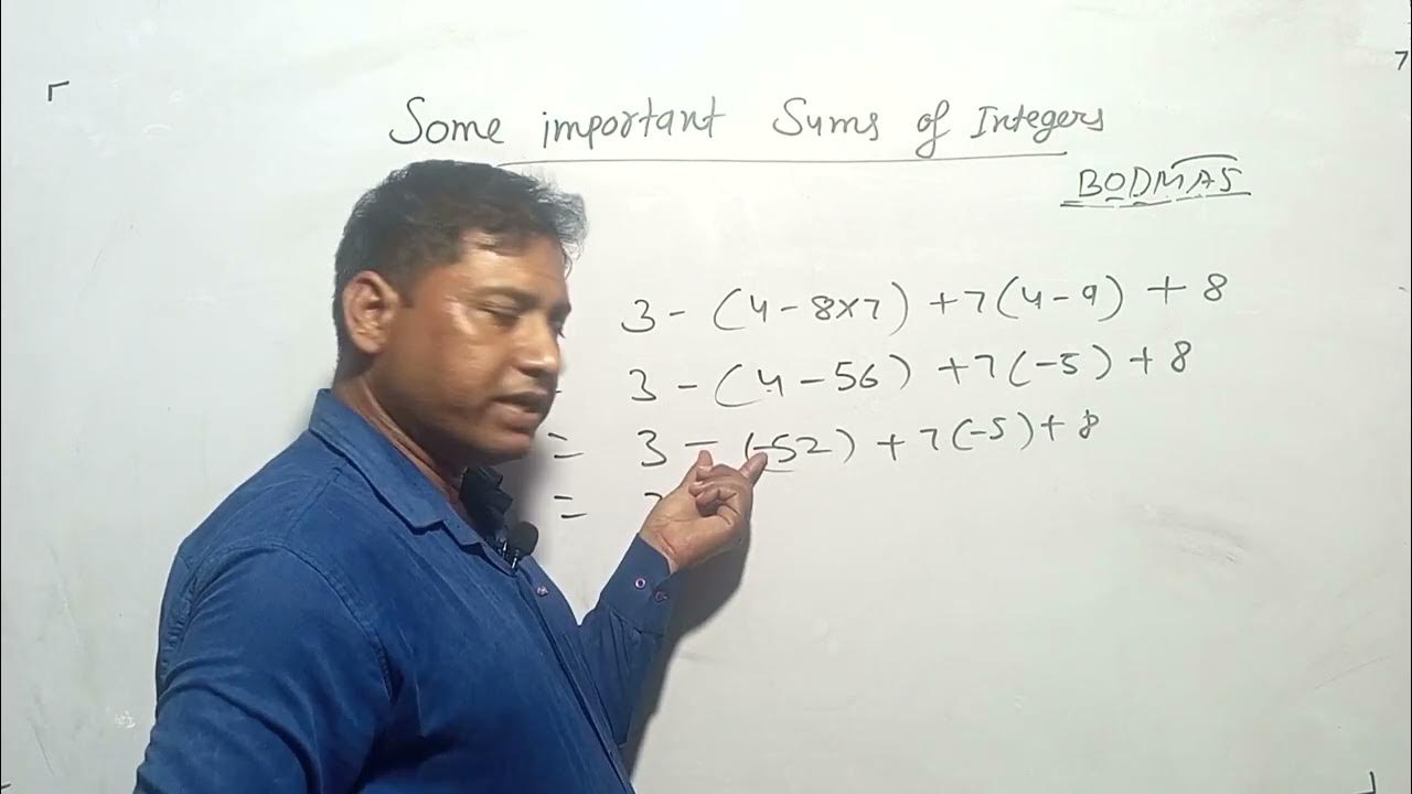 Integers| operations between integers | integers class 7 - YouTube