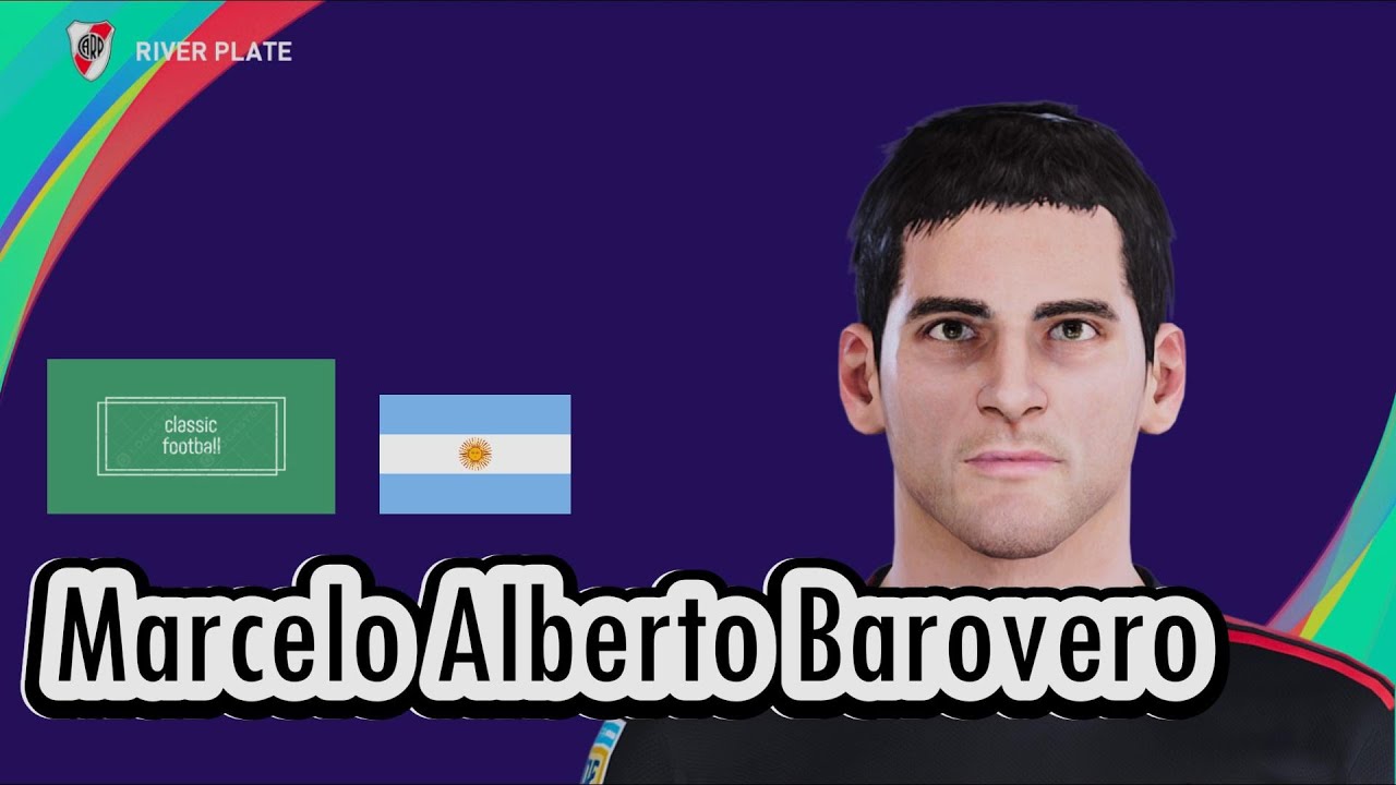 Marcelo Alberto Barovero - PES Clasico (Face, Body& Stats) - YouTube