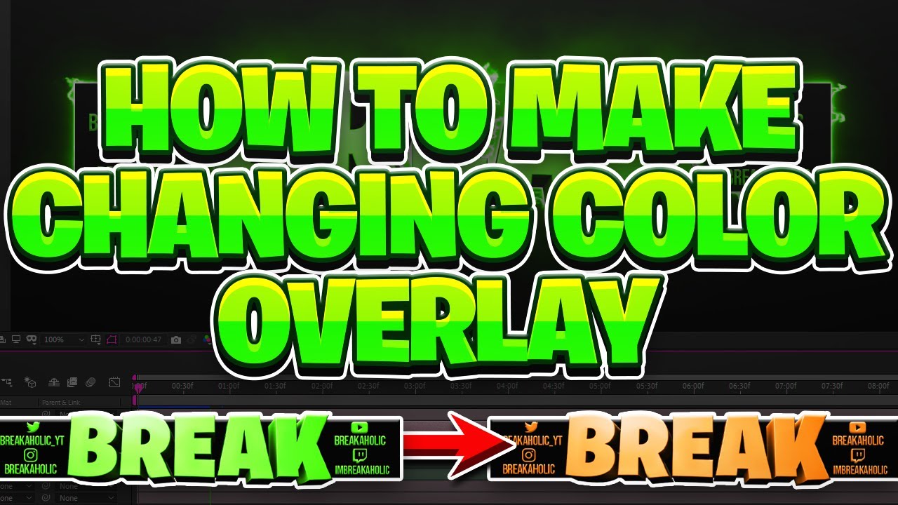 Adobe After Effects: How To Make A Stream Overlay Loop Changing Colors ...