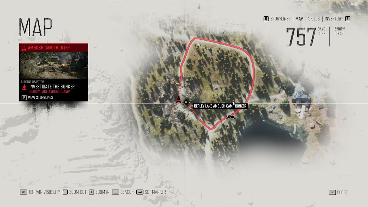 Days Gone - Berley Lake Ambush Camp Bunker Map Location - YouTube