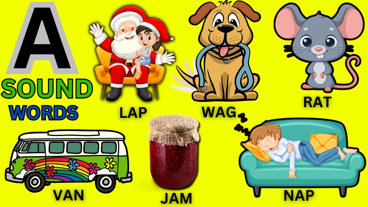 A Sound Words For Kids | Vowels A sounds words for kids | short vowels ...