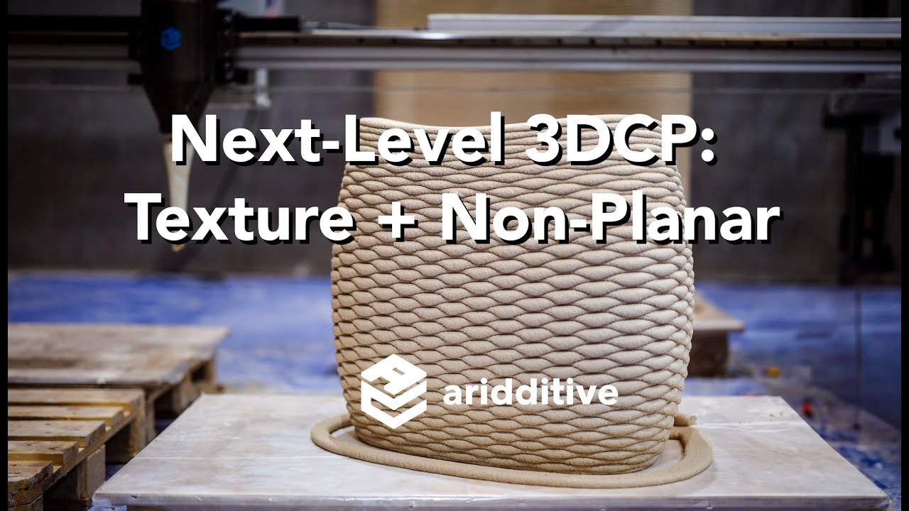 Next-Level 3DCP: Texture + Non-Planar Concrete Printing - YouTube