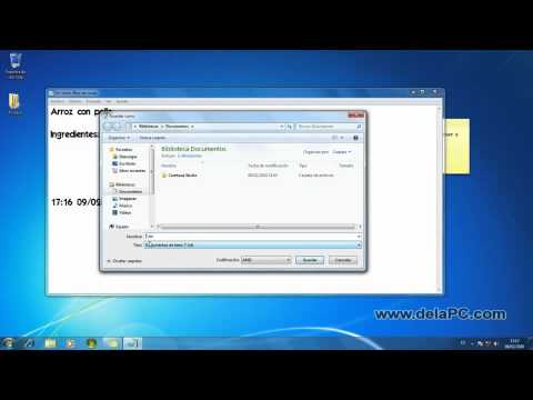 Uso de Notas Rapidas, Bloc de Notas y Word Pad - Curso de Computacion ...