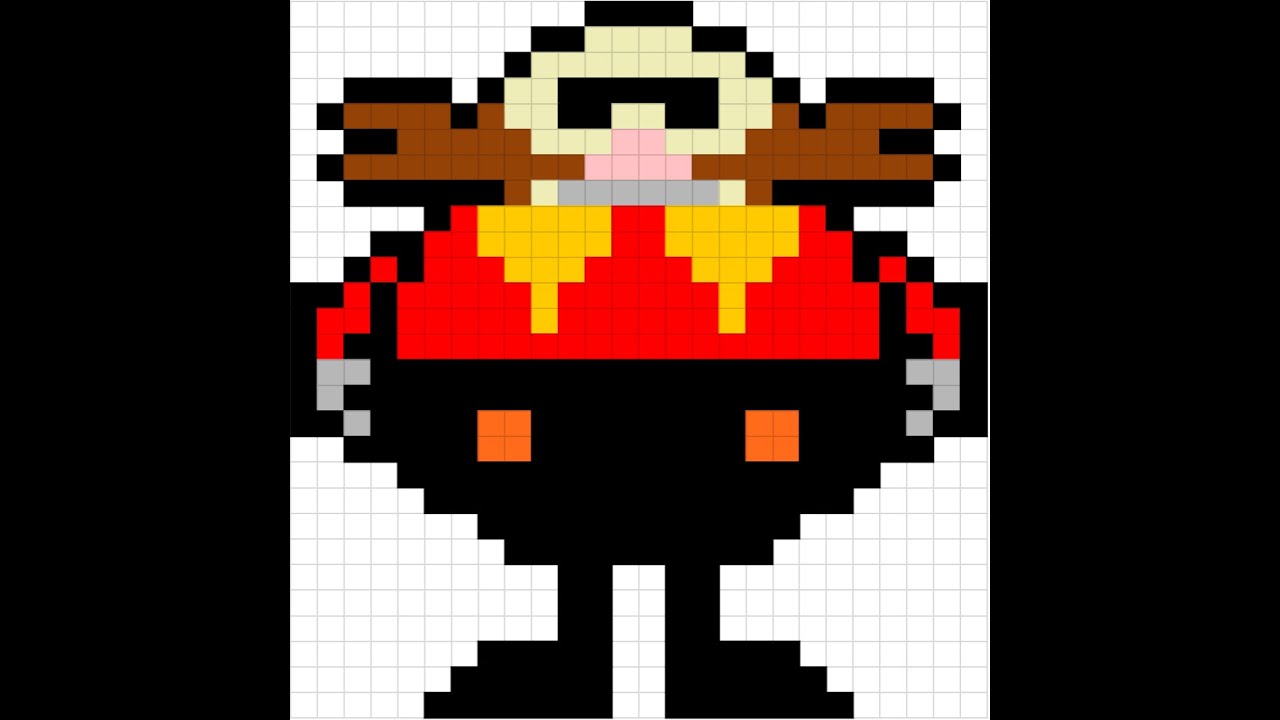 How to Create Doctor Eggman in Pixel Art #sonicthehedgehog #sega #sonic ...
