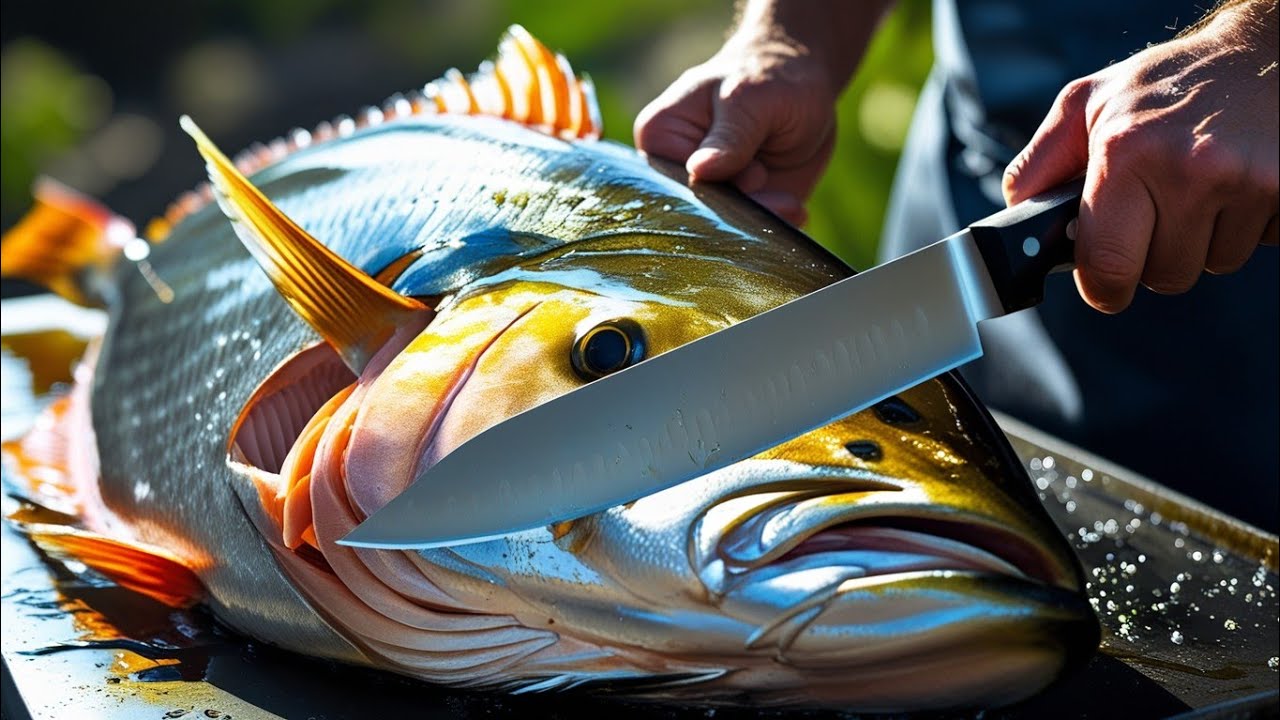 Mahi Mahi Fish Without Skin And Slice | Experts Cutting Master - YouTube
