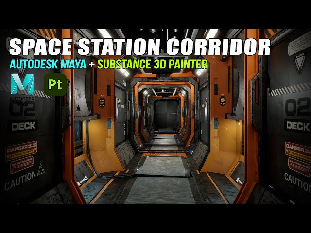 Space Station Corridors Wallpaper Space, Lighting, Corridor, The