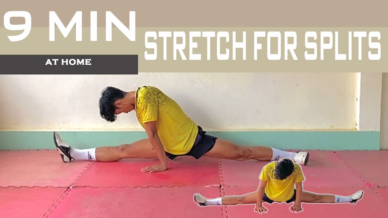 9 MIN STRETCH FOR SPLITS - How to do the splits at home (follow along ...
