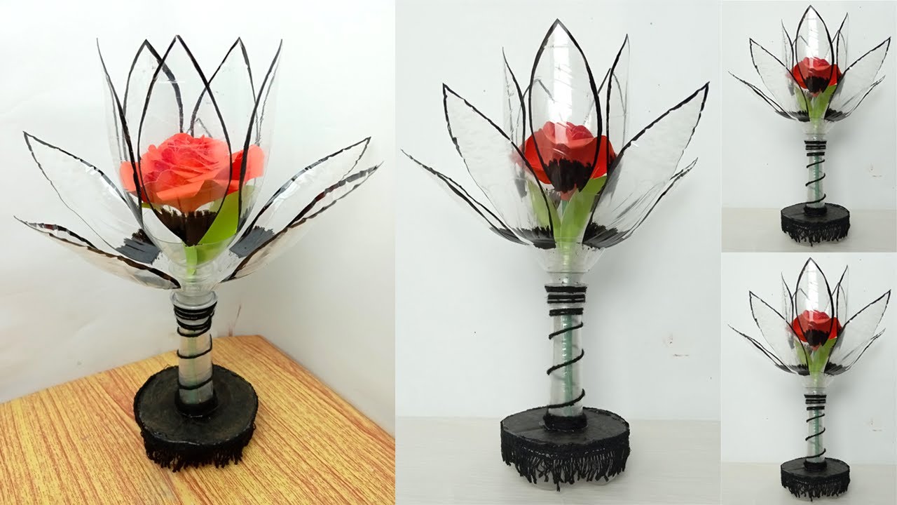 DIY: Showpiece Made from Waste Plastic Bottles l Home Decoration ideas ...