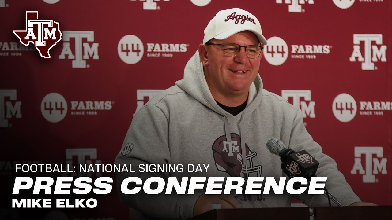 Mike Elko National Signing Day Press Conference - YouTube