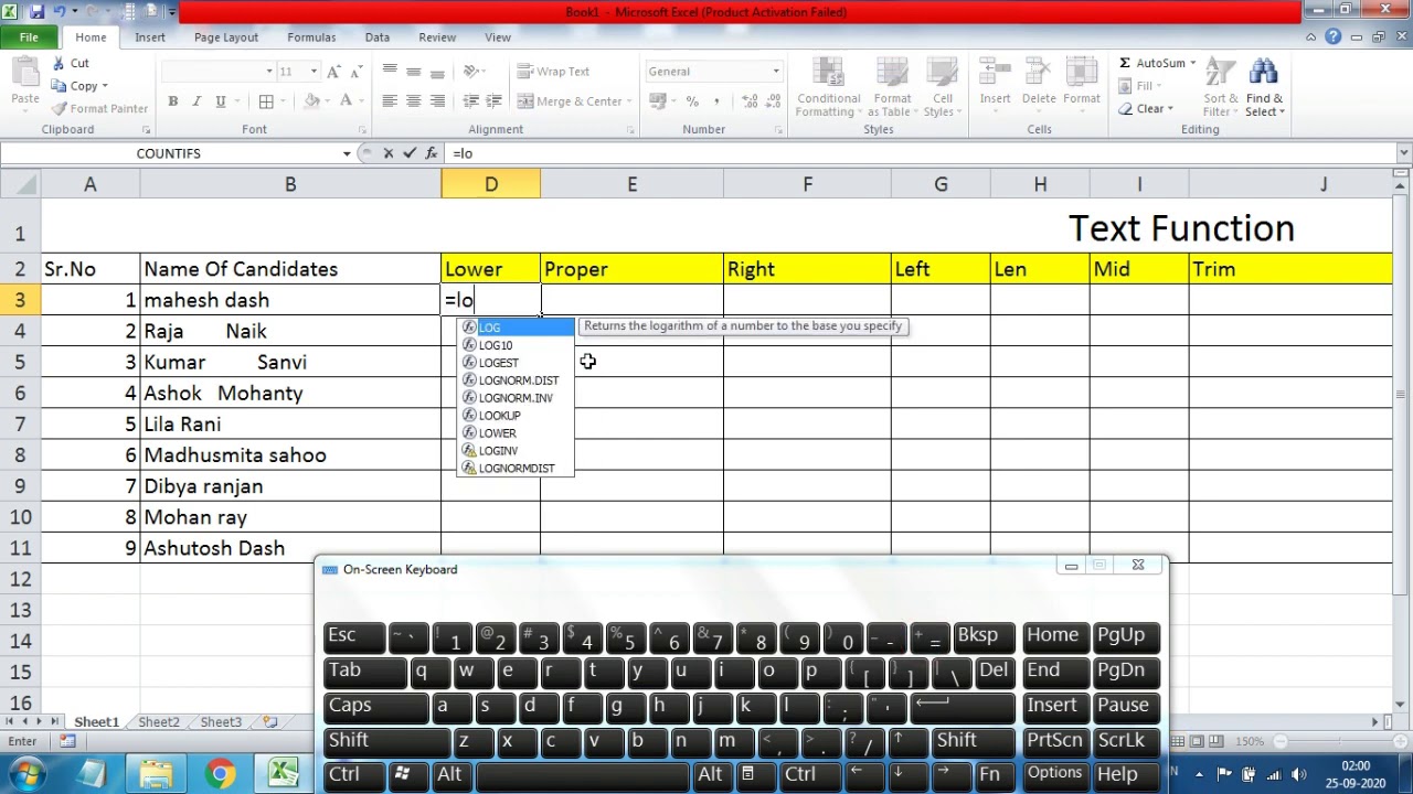 Ms Excel Text Function Part 1 YouTube Ms Excel Text Function Part 1 YouTube