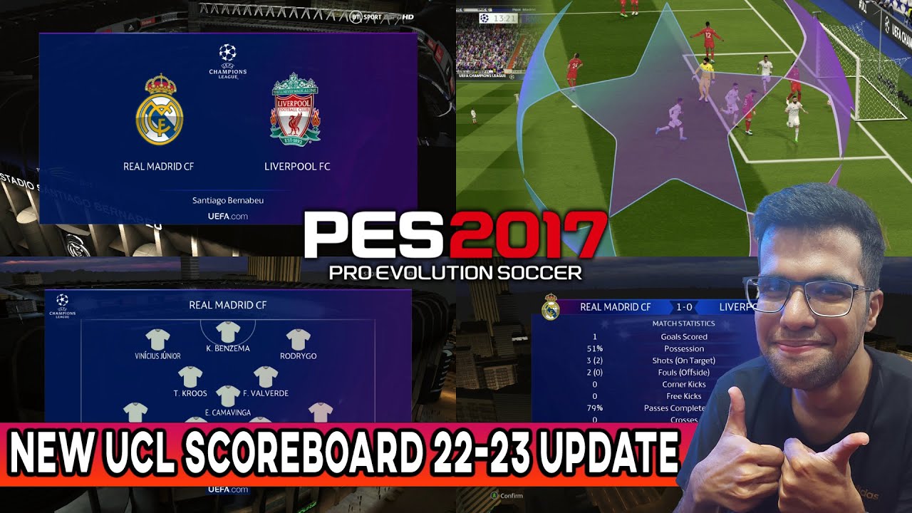 PES 2017 | NEW UCL SCOREBOARD 22-23 UPDATE - YouTube