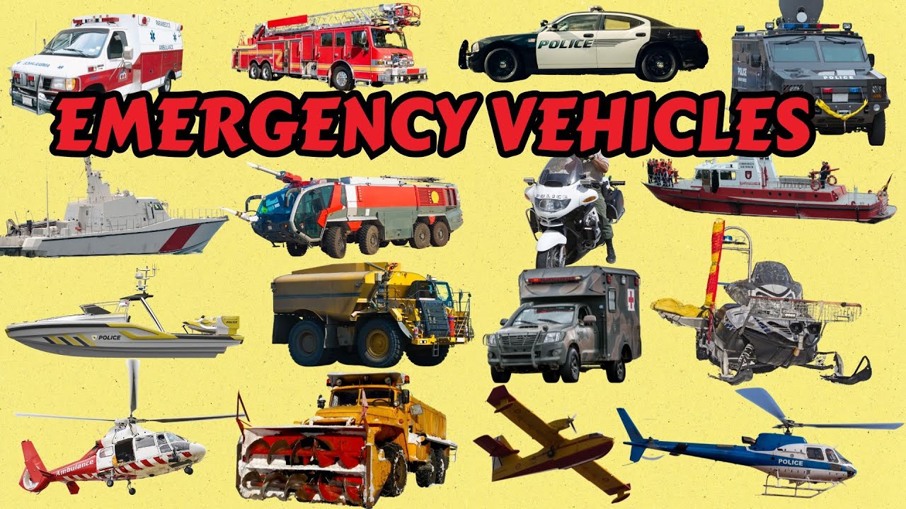 Emergency Vehicles|Learn Names of Emergency Vehicles|Emergency Vehicles ...