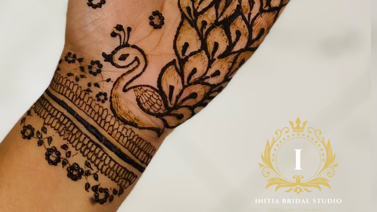 Latest Peacock Mehndi || Simple Mehndi Design - YouTube