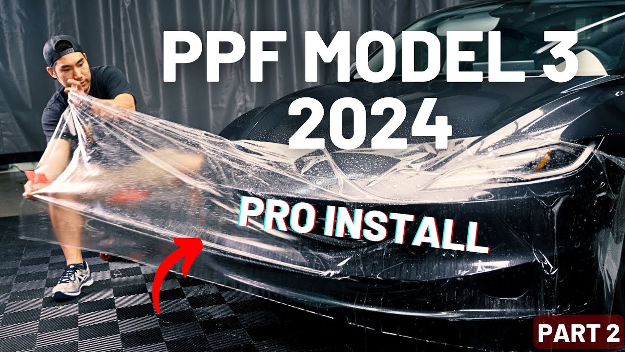 Bulk PPF Install On Model 3 2024/2025 Standard Bumper - TESBROS - YouTube
