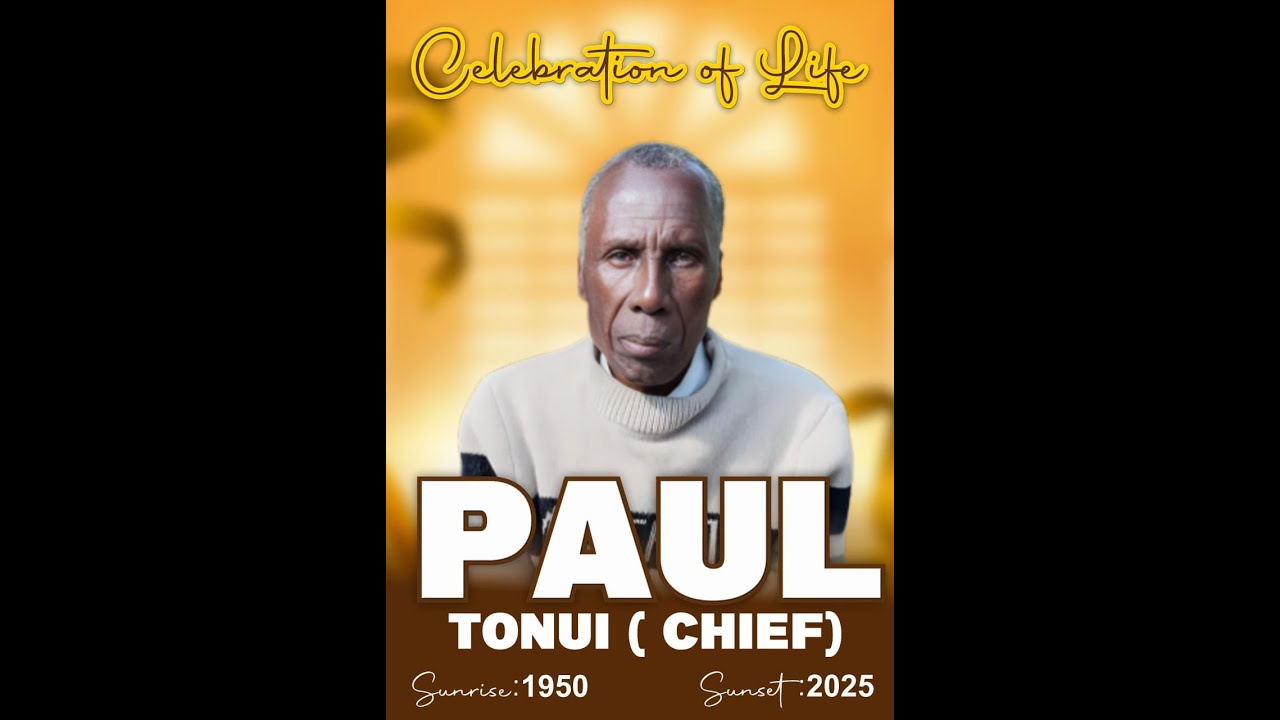 CELEBRATION OF LIFE OF PAUL TONUI CHIEF - YouTube