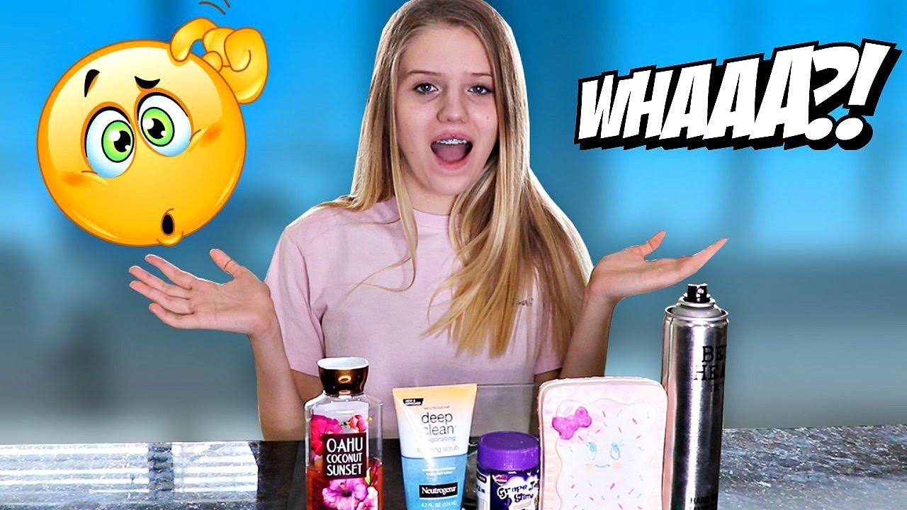 Adding Random Things into my Slime | Nessa Grace - YouTube