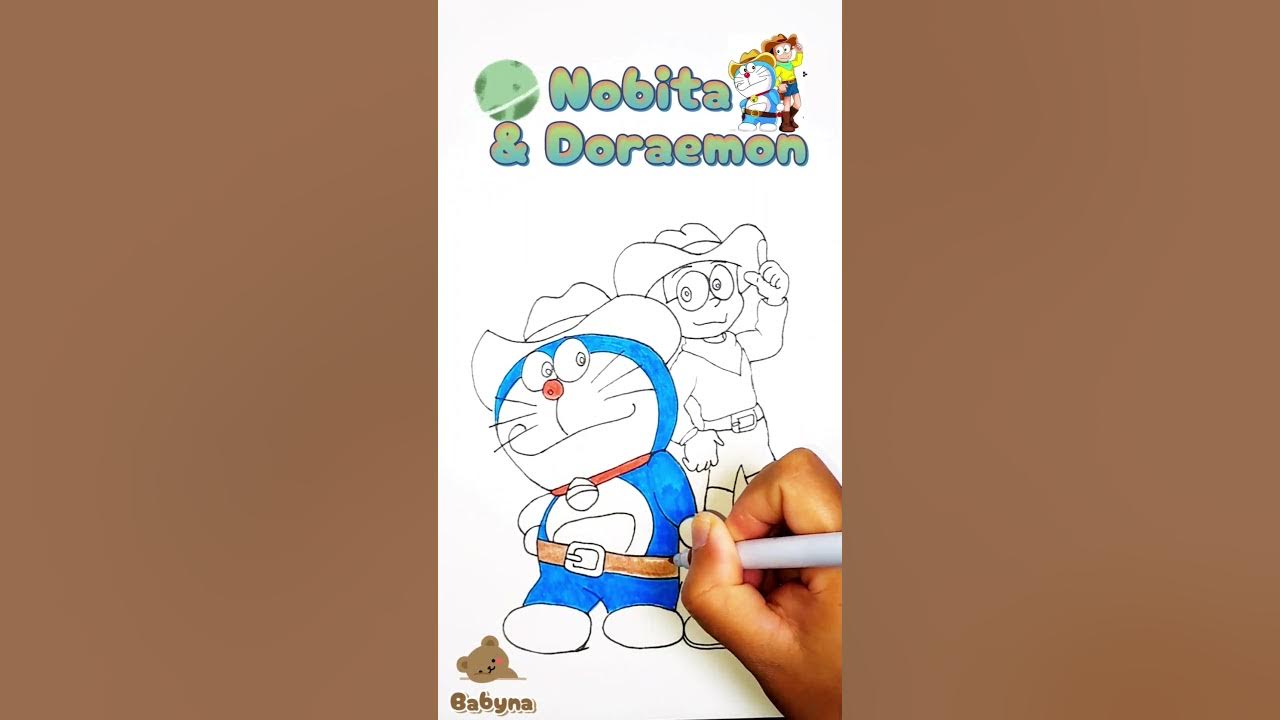 How To Draw Nobita & Doraemon|Mari Menggambar Dan Mewarnai Nobita ...