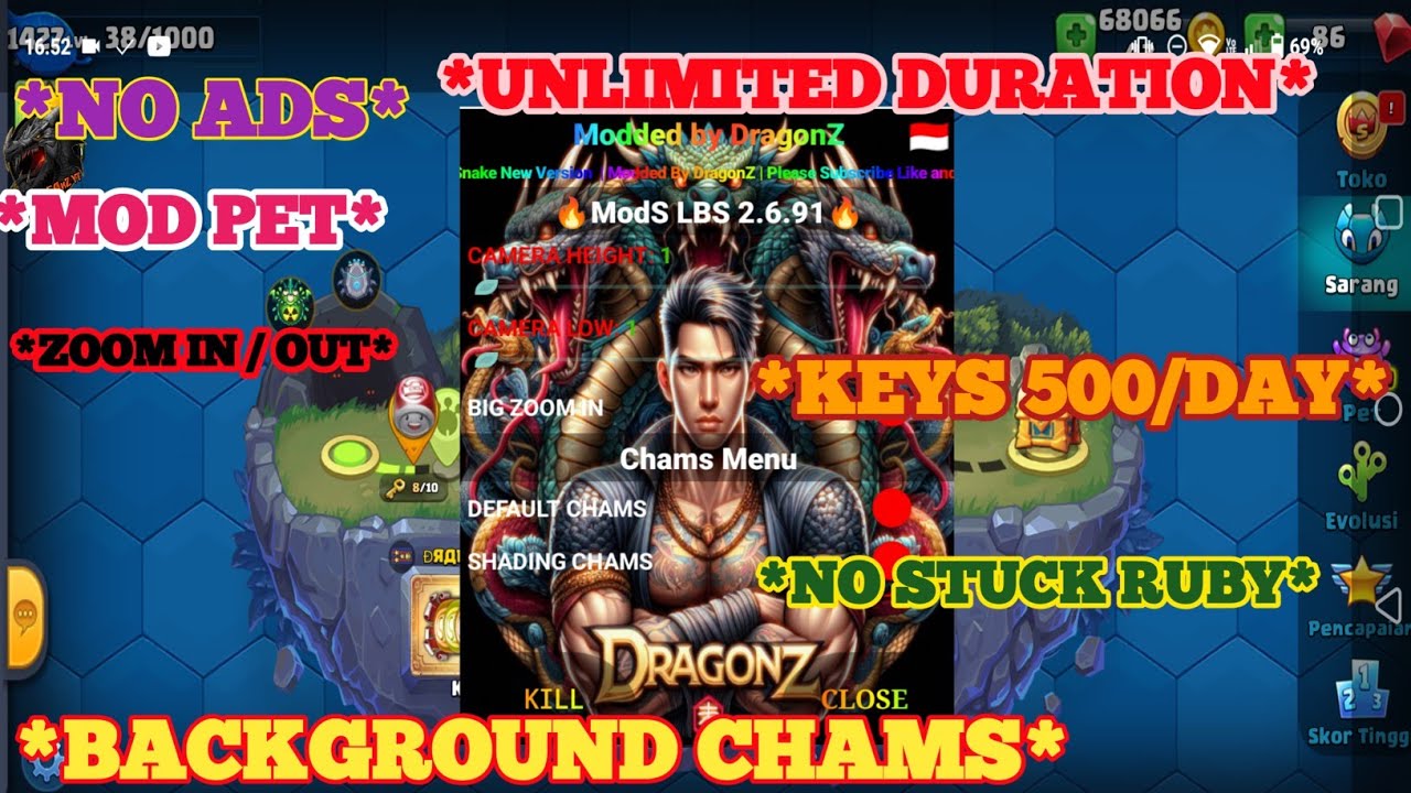 Mod Menu Little Big Snake v2.6.91 | PETS 🔥Keys | No ADS 🔥 | Zoom | Etc🔸 ...