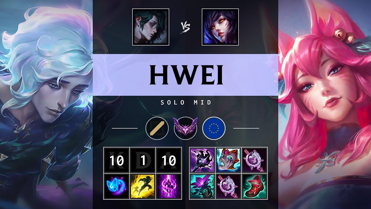 Hwei Mid vs Ahri: Legendary - EUW Master Patch 14.21 - YouTube