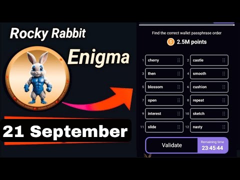 Rocky Rabbit Enigma 21 September || Rocky Rabbit Enigma today || 2 ...