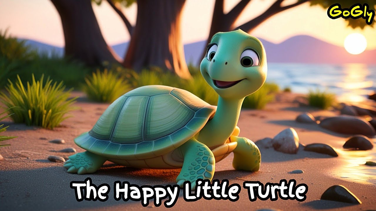 The Happy Little Turtle Nursery Rhyme | Turtle Kids song | Kids Rhymes ...