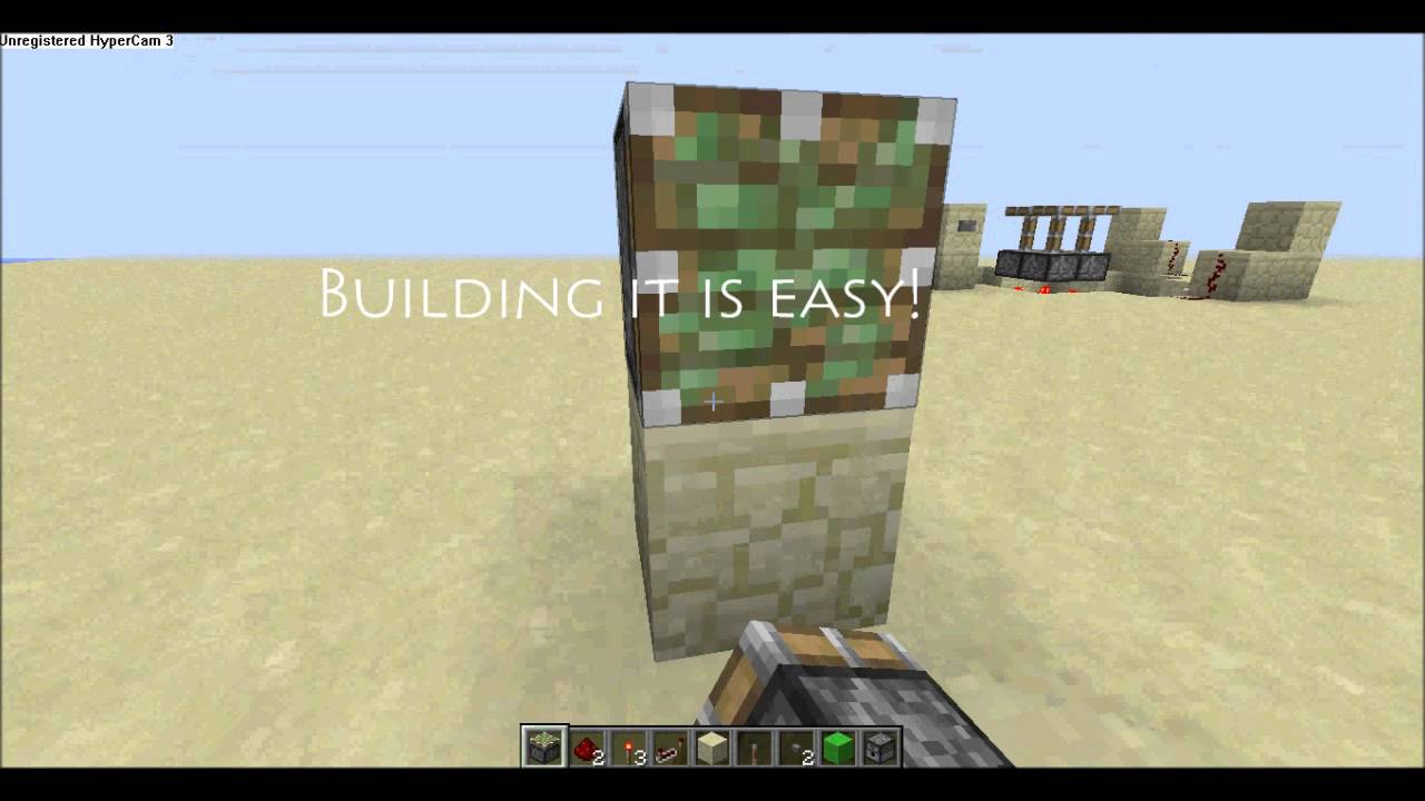 Minecraft : Piston Door and Dispenser Trap TUTORIAL! - YouTube