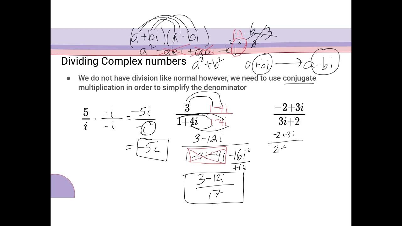 Divide Complex Numbers lesson - YouTube