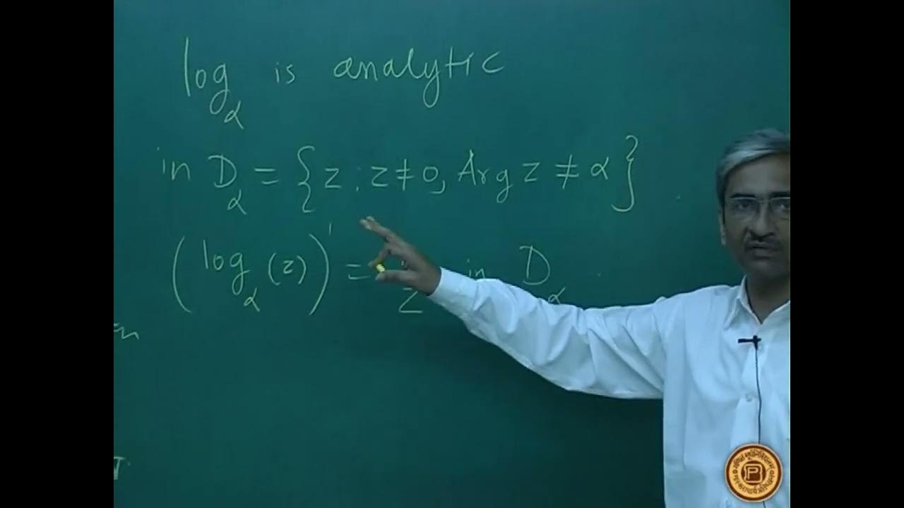 Complex Analysis Lecture #25 Prof. V. M. Sholapurkar : More On Exponential & Logarithmic ...