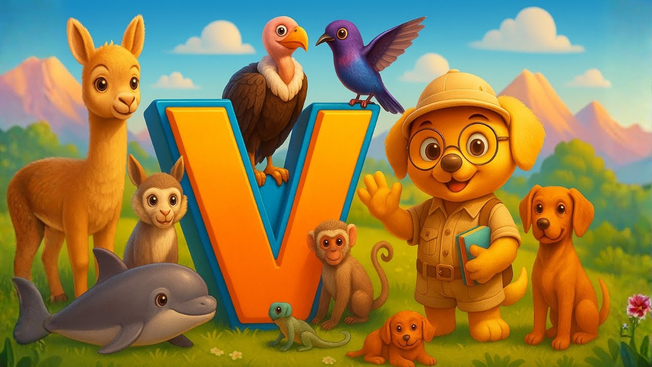 Animals That Start With V – Fun ABC Song for Kids | Learn the Alphabet ...