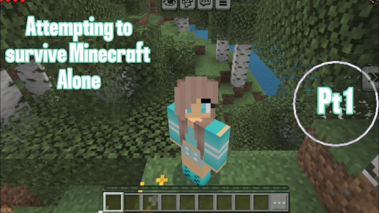 Surviving Minecraft on my own 🫣 Pt 1 - YouTube