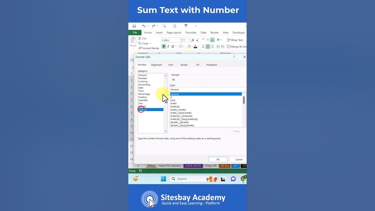 Add Number With Text In Excel Exceltips Exceltutorial Excel Youtube