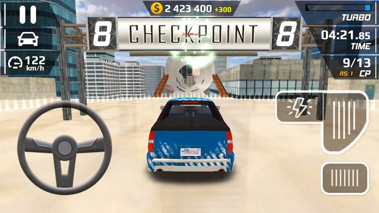 Smash Car Hit: Car Driving Simulator - Blue Pick Up Car Driving ...