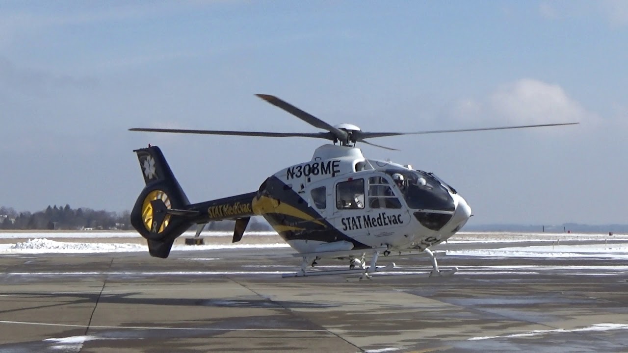 STAT MedEvac 15 with spare (N308ME) landing at AGC from UPMC Presby ...