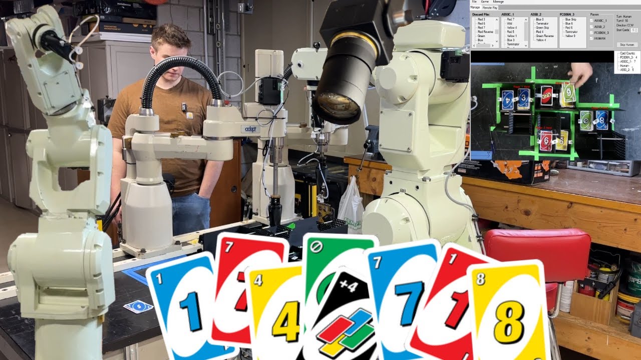 I Gave Industrial Robots AI To Play UNO With Me - YouTube