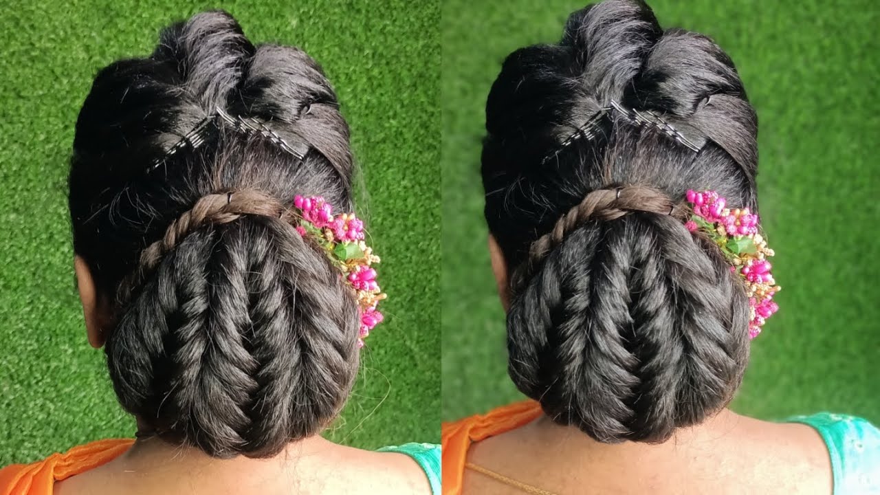 Bun Hairstyle | Bun Hairstyle wedding&Party | Simple Bun Hairstyle ...