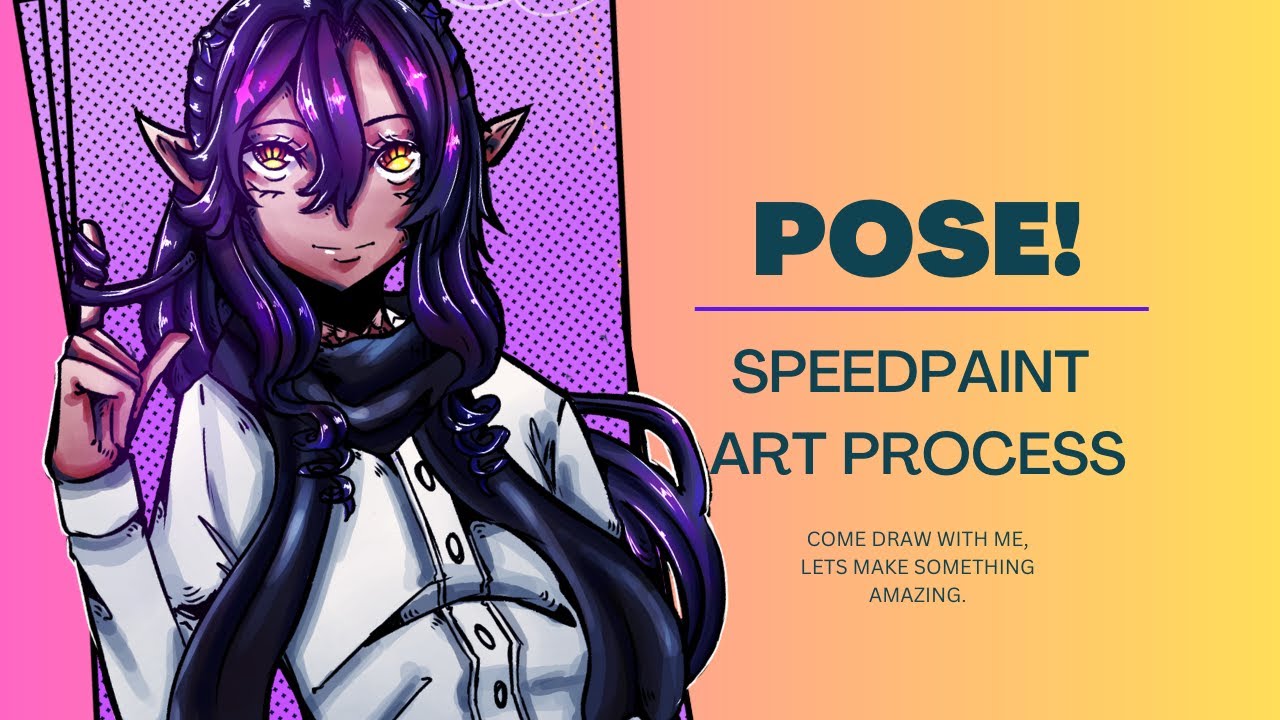 Pose! #speedpaint #art #fyp - YouTube