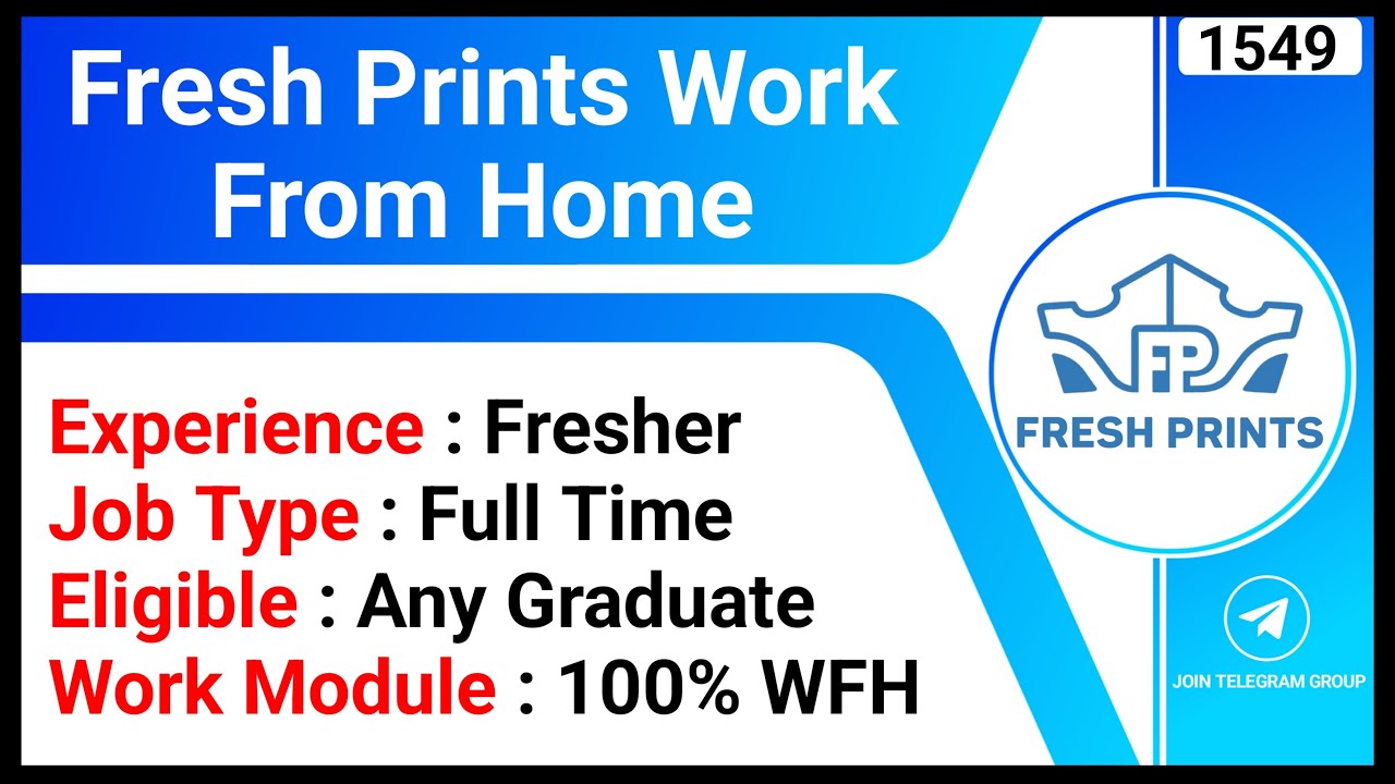 Fresh Prints Work From Home Job Recruitment | Operations Associate Job ...