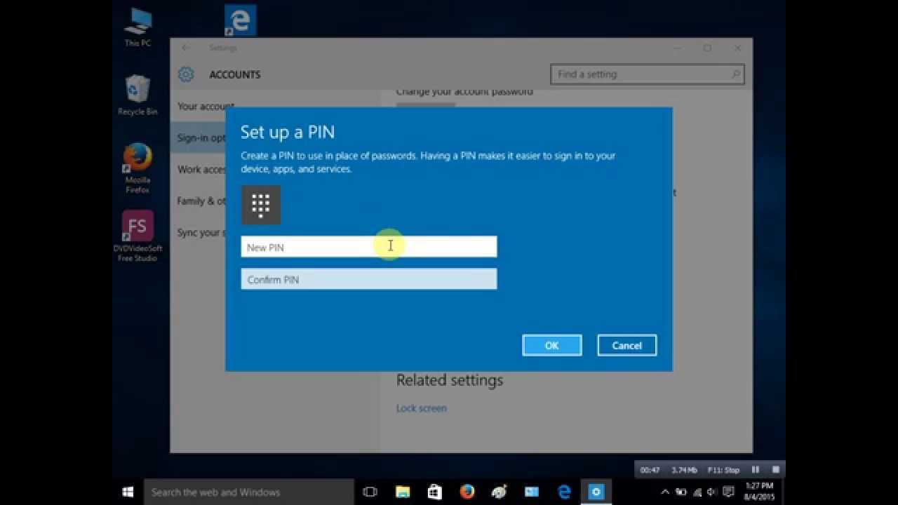 How to Set PIN Password on Windows 10 - YouTube