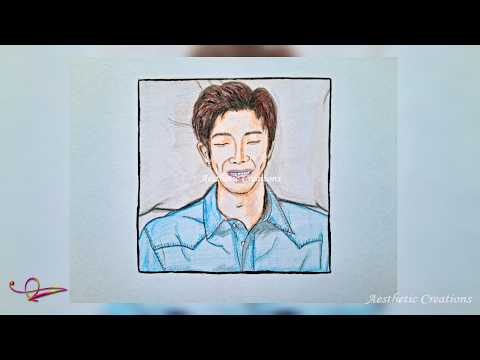 BTS RM | Kim Namjoon | Portrait | Colour Pencil Drawing | Time-lapse