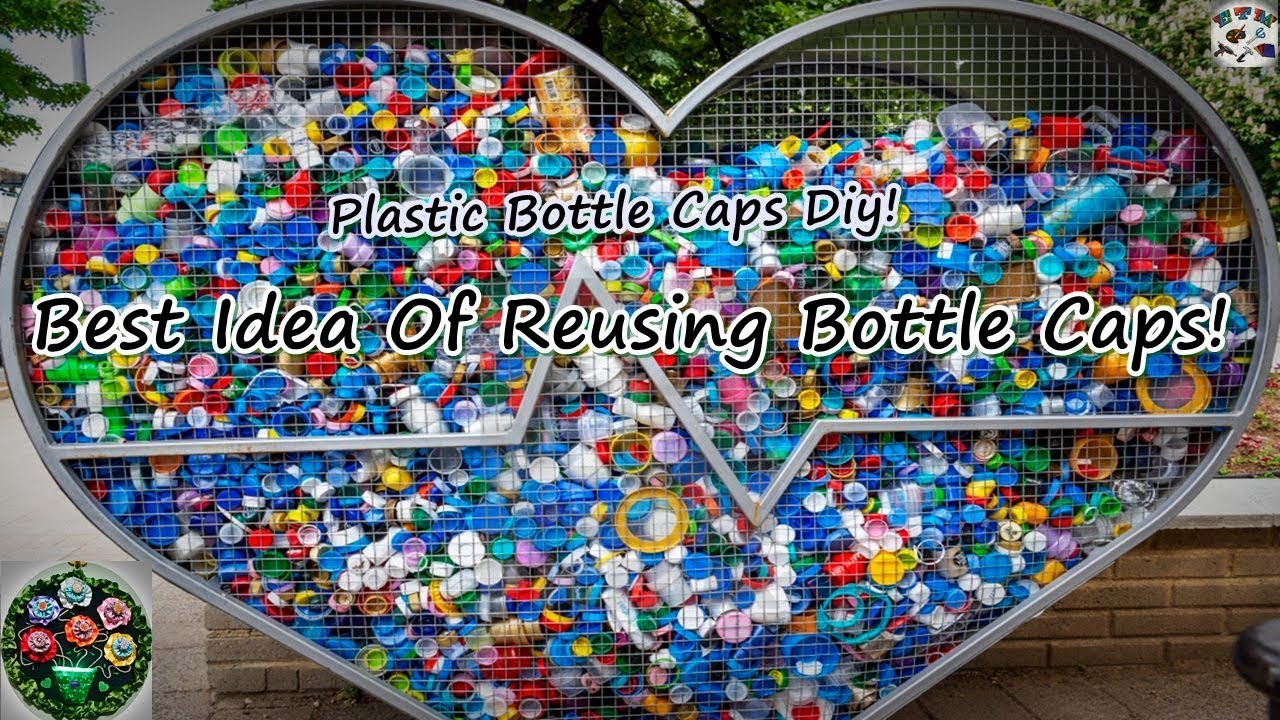 Plastic Bottle Caps Wall Decoration | Best Out Of Waste | Diy Cake ...
