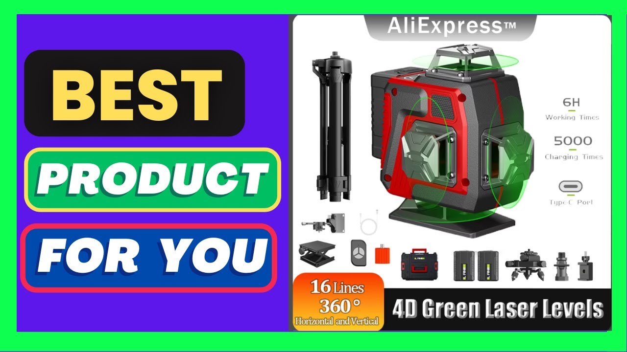 16Lines 4D Laser Level Green Line - YouTube