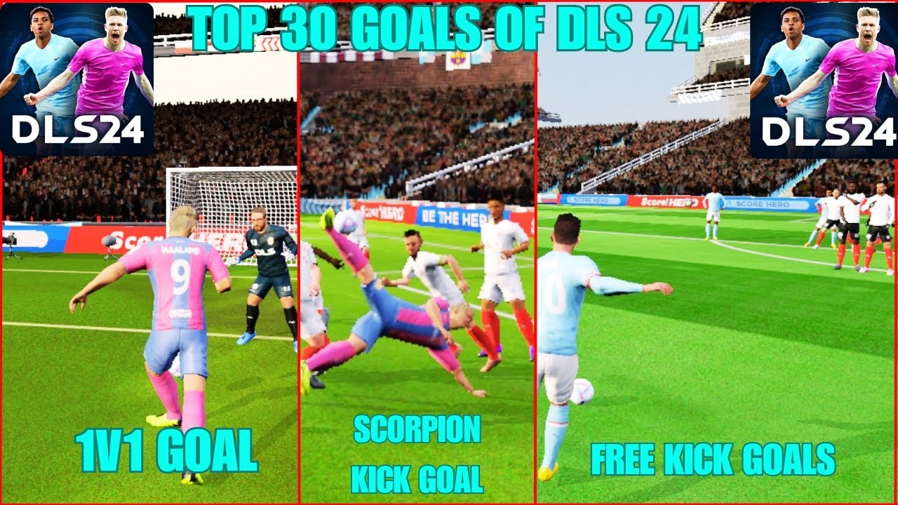 |TOP 30 GOALS OF DLS 24|DLS 24|FEAT MESSI,HAALAND, KANE ETC| - YouTube